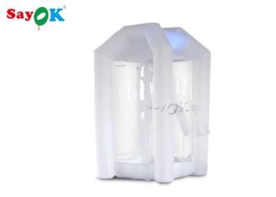 China Custom 1.5x1.5x2.5m White Inflatable Money Machine Booth for Business Promotion for sale
