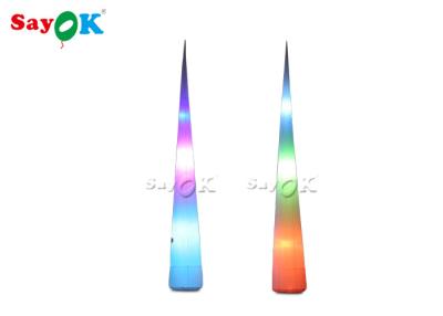 China Colorful Inflatable Lighting Decoration LED Cone With Blower For Advertisement for sale