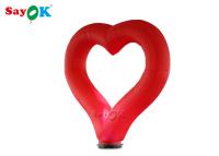 China 2.5m Red Inflatable Heart LED Wedding Decoration Blow Up Heart with Remote for sale