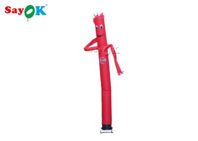 China Single Leg Red Inflatable Air Dancer 5mH Commercial Advertising Wave Man CE SGS for sale