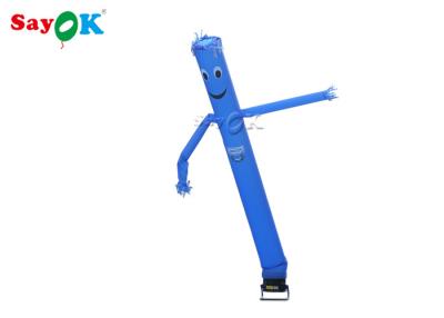 China 5m Blue Inflatable Sky Dancer Advertising Man with Blower for Business Promotion for sale