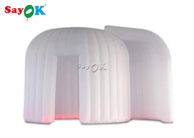 China White Inflatable Photo Booth 4x3x2.4m with Air Blower Remote LED for Party for sale