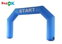 China Blue Inflatable Arch 6x0.8x3.5m with Air Blower for Event Promotions Custom Logo for sale