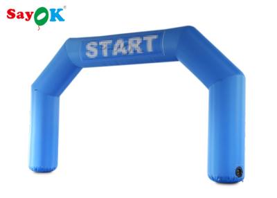 China Blue Inflatable Arch 6x0.8x3.5m with Air Blower for Event Promotions Custom Logo for sale