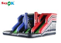 China Inflatable Bouncer Slide 4x4m PVC Tarpaulin Dry Slide with Blower for Amusement Park for sale