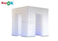 China SGS Inflatable Cube Photo Booth 2.5m White with Two Doors for Wedding Party Rental for sale