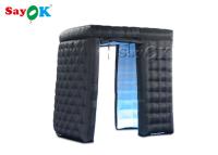 China Fireproof Inflatable Photo Booth 2.4x2.4x2.4m with LED Lights for Wedding Party for sale