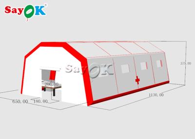 China Custom Size Inflatable Pole Tent for Field Hospitals - PVC Tarpaulin Construction with CE/SGS/ROHS Certification for sale