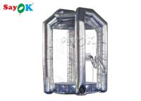 China Gray Cube Inflatable Grab Money Machine With Air Blower For Commercial for sale