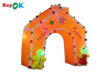 China 4x4m Christmas Inflatable Archway with LED Lights - 600D Oxford Cloth Promotional Display Tent for sale