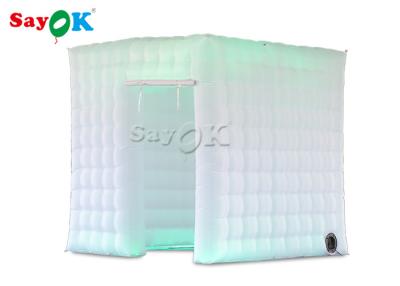 China Inflatable Photo Booth 2.4m with LED Lights Portable Colored for Holiday Events for sale