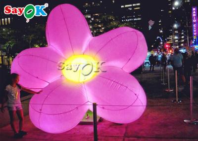 China Custom Inflatable LED Hanging Flower 190T Nylon Advertising Decoration for sale