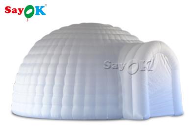 China 5m White Inflatable Igloo Dome Tent with LED Lights - 350W Blower & Touch Remote for Outdoor Events for sale