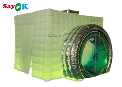 China Inflatable Cube Photo Booth 3.5x2.8x2.5m LED White Wedding Event Display for sale