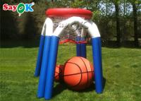 China Custom Inflatable Monster Basketball Game 0.4mm PVC with Air Blower 40pcs Balls for sale