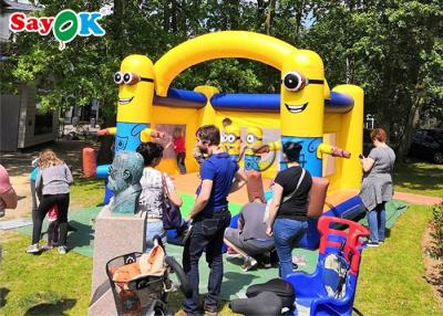 China Yellow Inflatable Bouncer House for Kids Indoor Outdoor PVC Tarpaulin 1-2 Year Warranty for sale