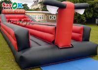 China Commercial Grade Inflatable Bungee Basketball Game Two Lane PVC Bungee Run 5m Playground Amusement Park for sale
