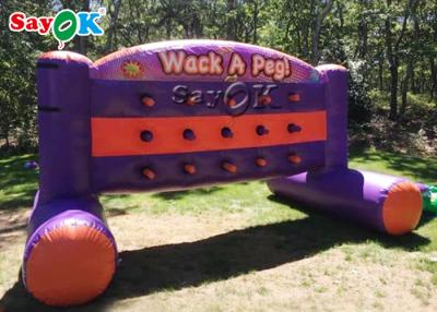 China Commercial Inflatable Whack A Wall Game 3.6x1.2x1.8M PVC Outdoor Sports Game for sale