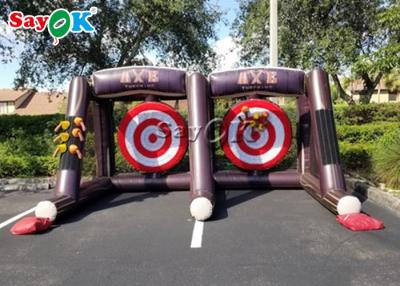 China Inflatable Axe Throwing Game 4.8x3x2.4m PVC Carnival Tossing Game for Children Party Rental for sale
