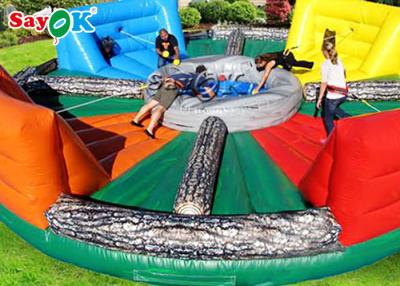 China Inflatable Hungry Hippo Game PVC Tarpalin 4 Player Bungee Tug of War Outdoor Sports for Kids Adults 25 Balls for sale