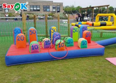 China Custom Inflatable Ring Toss Game 3x2x4m PVC Outdoor Carnival Hoopla for Kids Adults for sale