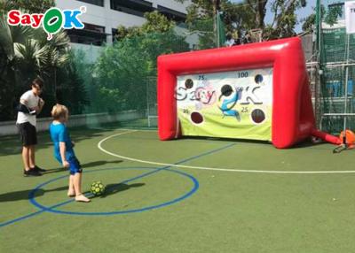 China Inflatable Football Toss Game 0.6mm PVC Penalty Soccer Shoot Out Sports Game for Children for sale
