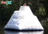 China Custom Size 0.9mm PVC Inflatable Water Trampoline & Climbing Wall with 3.5-6 Year Lifespan for sale