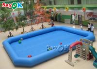 China Commercial Inflatable Swimming Pool 2m Blue PVC Double Stitched Water Park Pool for sale