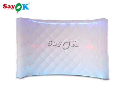 China Inflatable Party Decorations Curve LED 210D Inflatable Photo Booth for sale