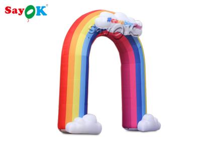China Colorful 210D Oxford Cloth Inflatable Rainbow Arch 6.45x7.36m for Events for sale