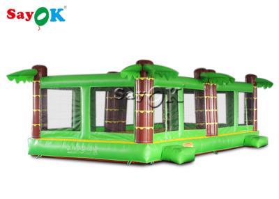 China PVC Tarpaulin Inflatable Volleyball Court 8x4x2.5m with Trampoline for Outdoor Games for sale