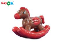 China Sayok Red PVC Inflatable Pony Rocking Horse 1.52m Outdoor Bouncing Toy for sale