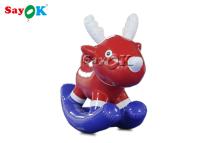 China Inflatable Rocking Horse Baby Toy PVC 1.8x0.7x1.8m Custom Size Inflatable Pony Ride for sale