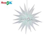 China White Hanging Stars 1.5m Inflatable Lighting Decoration for sale