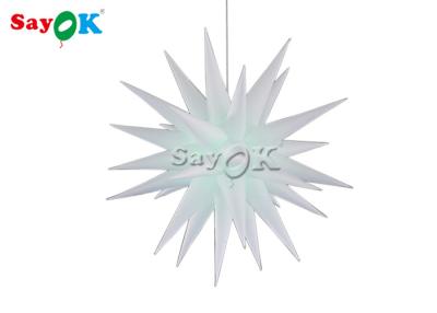 China White Hanging Stars 1.5m Inflatable Lighting Decoration for sale