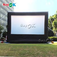 China Large Inflatable Movie Screen 12ft Easy Install Oxford Cloth ODM Blow Up Theater Screen for sale