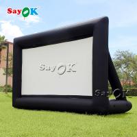 China Customized Outdoor Inflatable Projection Screen 0.4mm PVC Tarpaulin Blow Up Movie Screen for sale