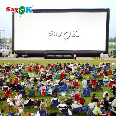 China Custom Inflatable Movie Screen 4×3m to 9×5m Outdoor Projection with Fourfold Sewing Reinforcement for sale