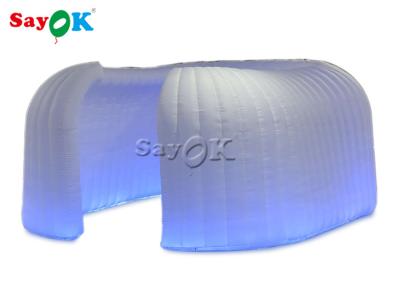 China Inflatable Dome Tent 6.5x2.4mH White Trade Show Tent with LED for Outdoor Events for sale