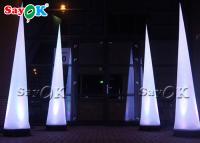China Custom Inflatable LED Cone 190T Oxford Cloth Party Decoration 12 LED Lights for sale