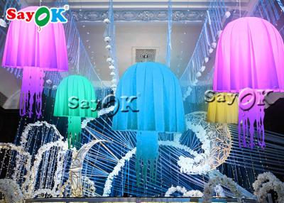 China 190T Nylon Oxford Inflatable LED Jellyfish 1.5m 16 Colors Party Decoration for sale