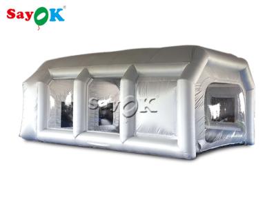 China Best Inflatable Tent 7x5x3mH Silver Car Inflatable Spray Booth for sale