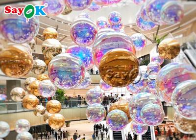China Custom 2.5m Waterproof Inflatable Mirror Ball Gold Silver for Party Decoration for sale