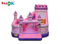 China Princess Pink Inflatable Bouncing Castle 5x5.5x4.2m - Waterproof PVC Material with 3-Year Warranty for sale