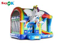 China Commercial 4.7x5.9x3.2m Inflatable Unicorn Bouncy Castle with 0.55mm PVC Material and Safety Features for sale