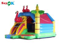China Commercial Inflatable Bounce House 4.9x3.9x3.6m Flamingo Design for Kids Play for sale