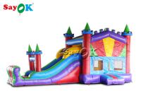 China Digital Printing PVC Waterproof Inflatable Bouncy Castle With Slide for sale