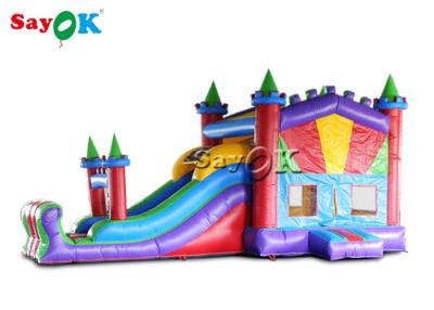 China Digital Printing PVC Waterproof Inflatable Bouncy Castle With Slide for sale