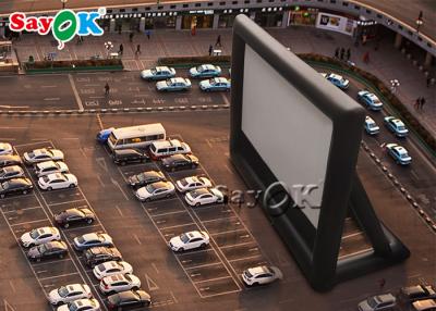 China Custom Inflatable Projection Screen 120 Inch PVC White Movie Theater Screen with Blower for sale