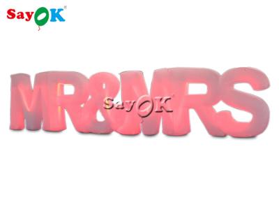 China 6.17x1.2mH Inflatable LED Letters for Advertising Event Decoration White 190T Nylon for sale